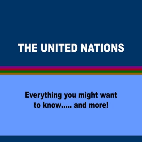 The united nations. revised 2007 | PPT