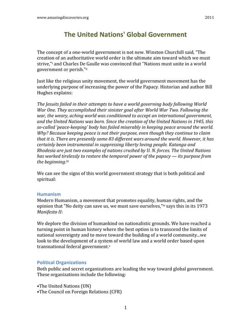 Essay On The Formation Of The United Nations | PDF