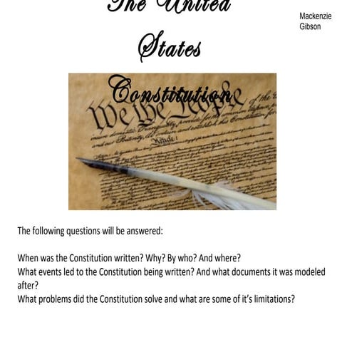 The united states constitution | PPT | Politics