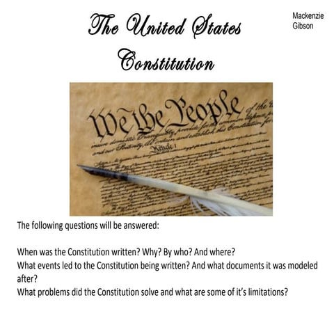 The united states constitution | PPT