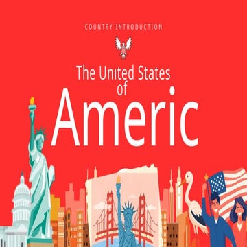 The United States Of America Introduction Presentation in Red ...