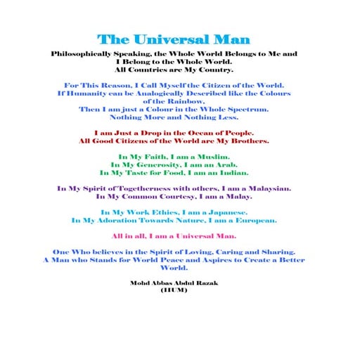 The Universal Man | PDF