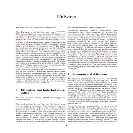 THE UNIVERSE | PDF