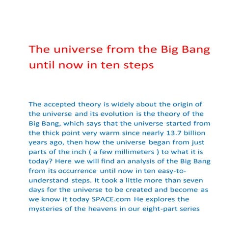 The Big Bang | PPTX
