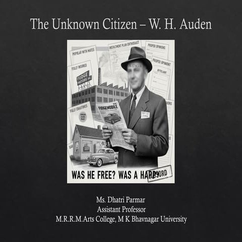 The_Unknown Citizen by W. H. Auden.pptx