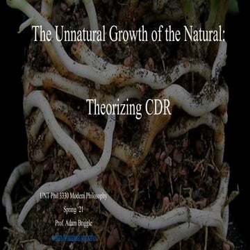 Theorizing CDR: The unnatural growth of the natural | PPT