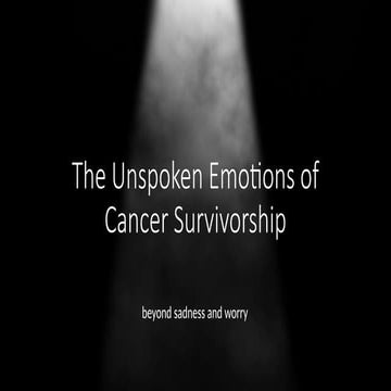 Let's Talk About It: Breast Cancer (The Unspoken Emotions of Cancer ...