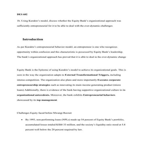 Equity Bank | PDF | Free Download