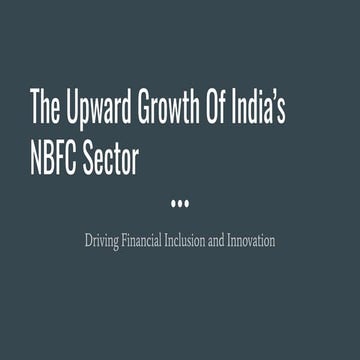The Upward Growth Of India’s NBFC Sector | PDF