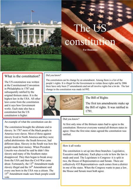 United States Constitution | PPT | Civic affairs | Politics