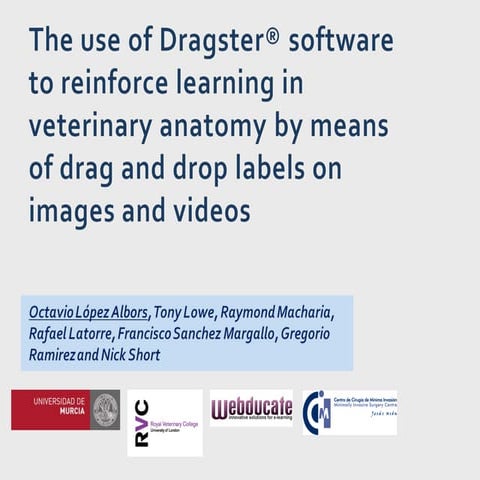 The use of dragster® software to reinforce learning for webducate | PPT