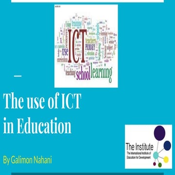 The use of ict in education | PPT