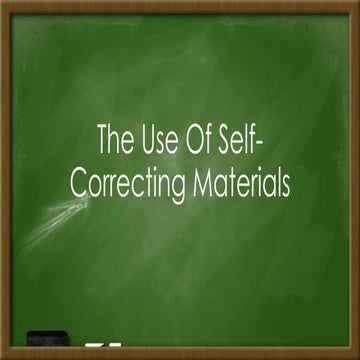 The use of self correcting materials (strategy in teaching math) | PPT