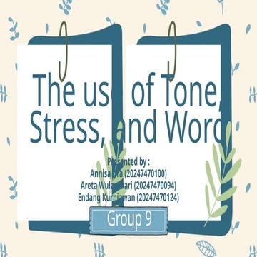 The use of tone GROUP 5 ENGLISH EDUCATION.pptx