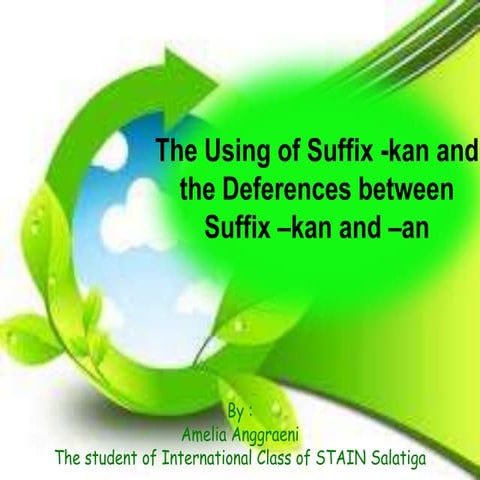 The using of suffix kan | DOCX