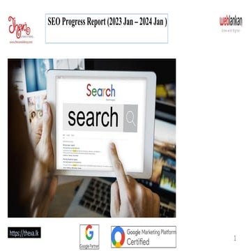 one-year progress report for Theva's SEO endeavors. | PPT