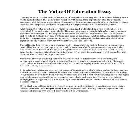 The Value Of Education Essay.pdf