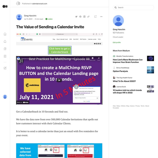 The Value Of Sending A Calendar Invite pdf