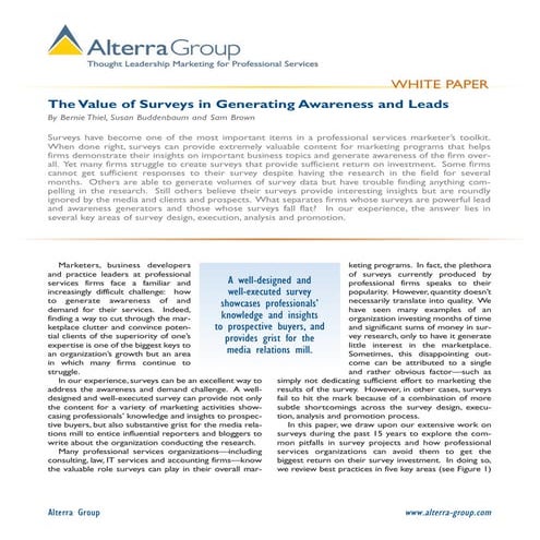 The Value Of Surveys | PPT