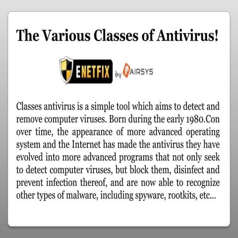 ANTIVIRUS AND VIRUS Powerpoint presentation | PPTX