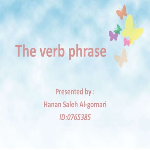The verb phrase-3 | PPTX