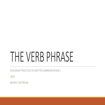 The verb phrase | PPTX
