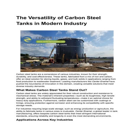 The Versatility and Durability of Bolted Stainless Steel Tanks.docx