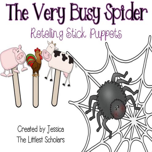 The Very Busy Spider Stick Puppets for children | PDF