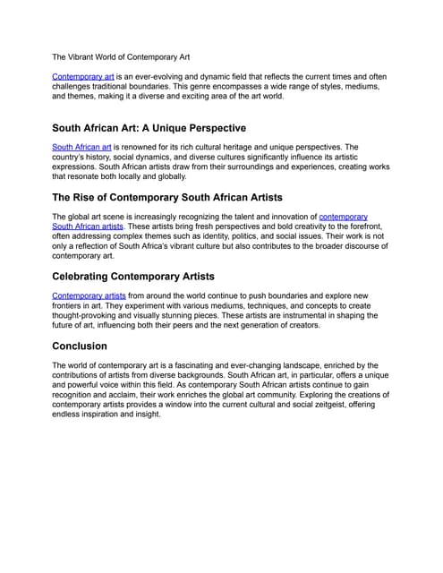 Contemporary Canvas Exploring Modern Israeli Artistry | PPT