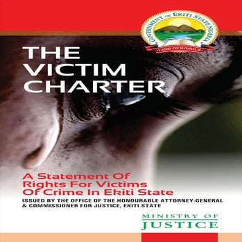 The Victim Charter: A Statement Of Right For Victims Of Crime In Ekiti ...