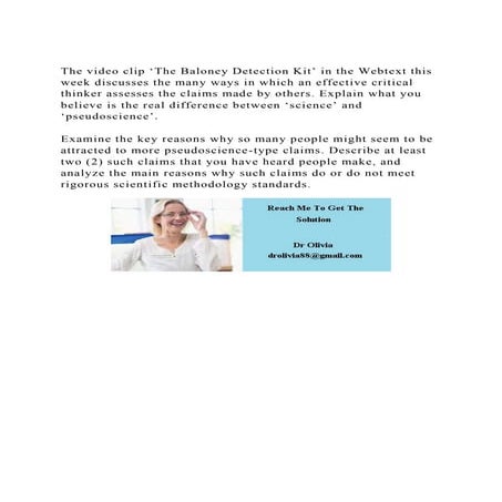 The video clip ‘The Baloney Detection Kit’ in the Webtext this wee.docx
