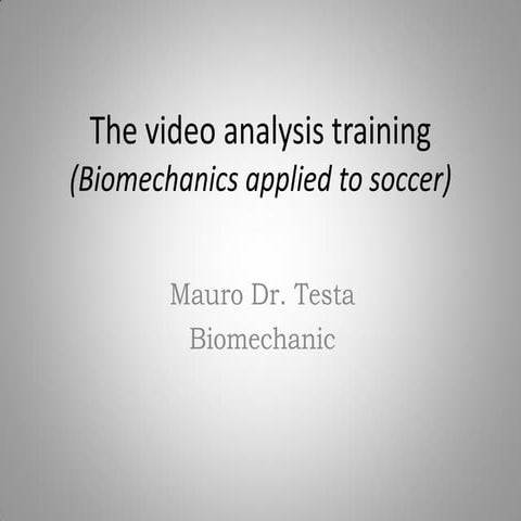 The video tracking analysis | PPT