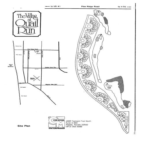 Site plan of quail walk at longshore lake naples florida | PDF