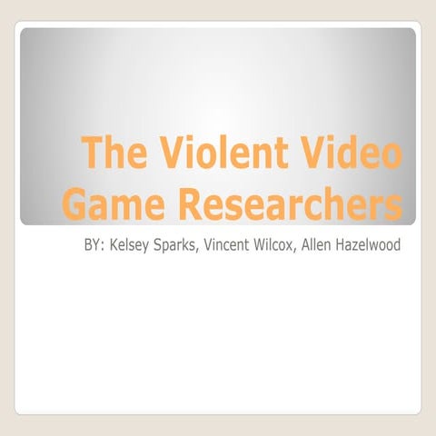 Violent Video Games | PPT