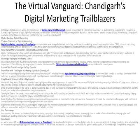The Virtual Vanguard Chandigarh’s Digital Marketing Trailblazers.pptx