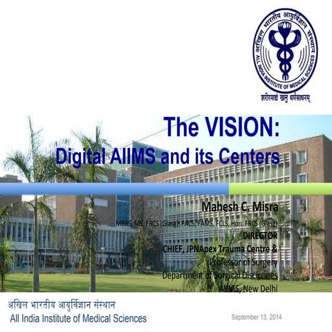 The vision digital aiims and its centers | PPT