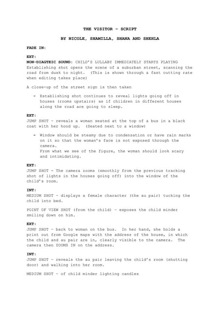 Opening Scene - Script | PDF