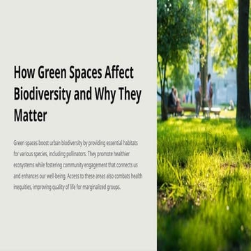 Reach Green Why Green Spaces Matter for Biodiversity and Healthy Cities ...