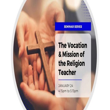 The Vocation and Mission of the Religion Teacher | PPT