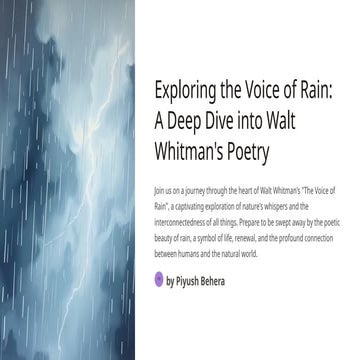 The voice of rain by Gang of greatness.. | PPTX