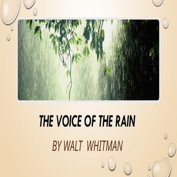 Song of the rain | PPT