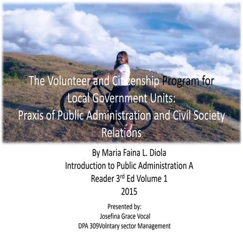 The Volunteer and Citizenship Program for Local Government Units | PPTX