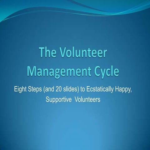 The Volunteer Management Cycle | PPTX