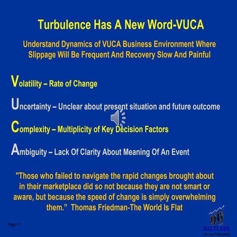 The Vuca Company Book & Workshop Introduction | PPTX