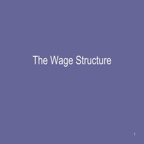 The wage structure web | PPT