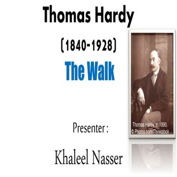The walk by thomas Hardy | PPT