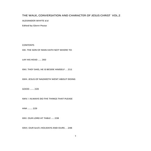 The walk, conversation and character of jesus christ vol.2 | PDF