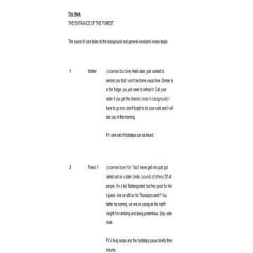 The Walk Script | PPTX