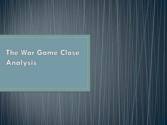 The war game screening sheet | PPT