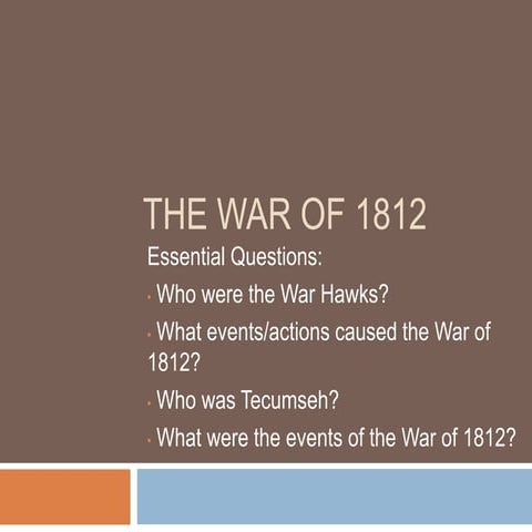 The War Of 1812 | PPTX